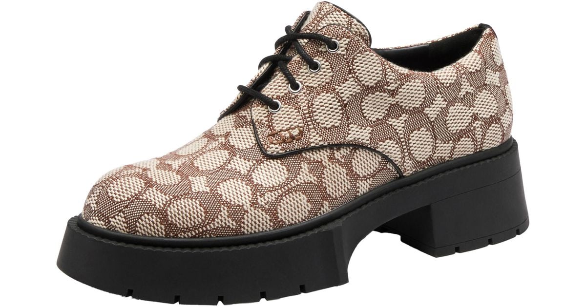 COACH Lyla Platform Derby Oxford in Brown | Lyst
