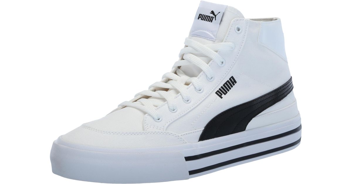 PUMA S Court Classic Vulc Mid Sneaker in White for Men | Lyst
