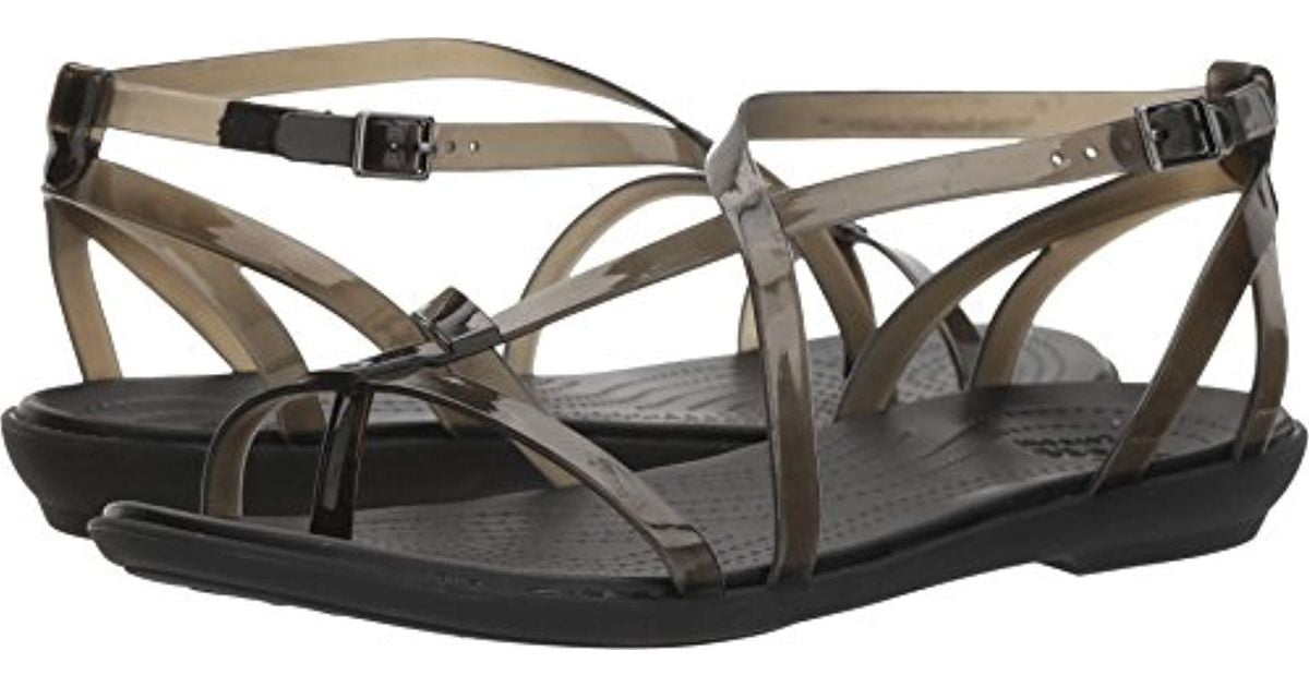 Crocs™ 's Isabella Gladiator Sandal in Black | Lyst