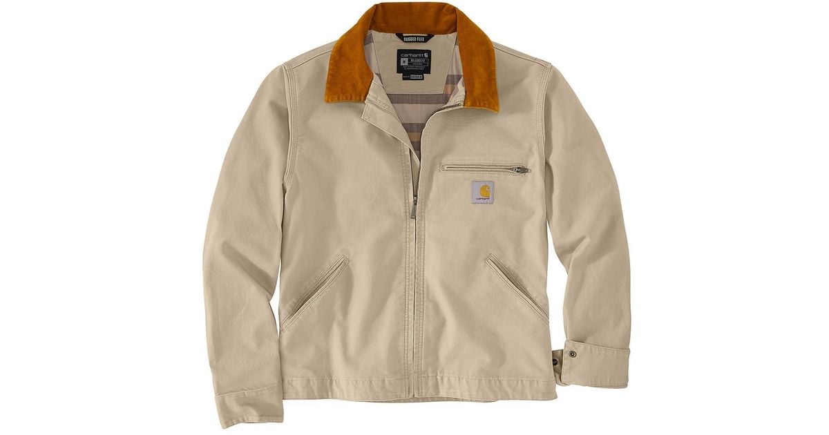 Carhartt Big & Tall Rugged Flex Relaxed Fit Duck Detroit Jacket in Brown for Men | Lyst