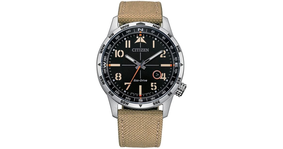Citizen Eco-drive Avion Watch in Black for Men | Lyst