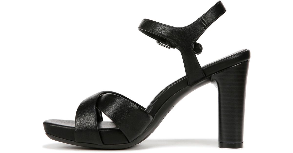 Naturalizer S Morgan Heeled Sandal Black Smooth 7.5 M | Lyst