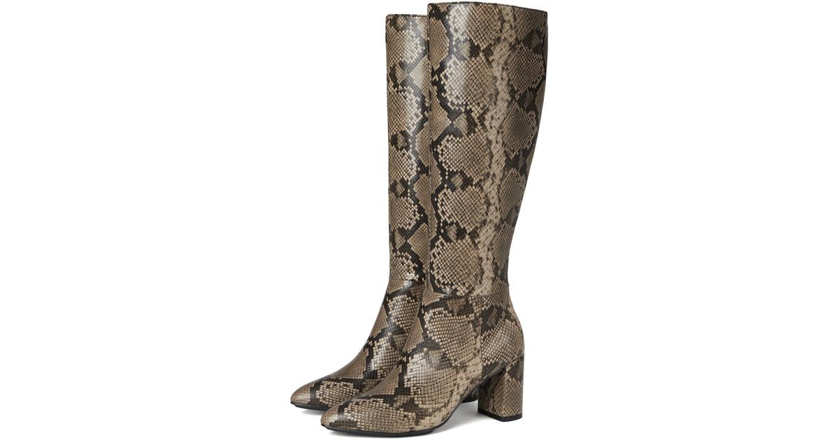 Anne Klein Beth (Natural Snake) Boots in Black | Lyst