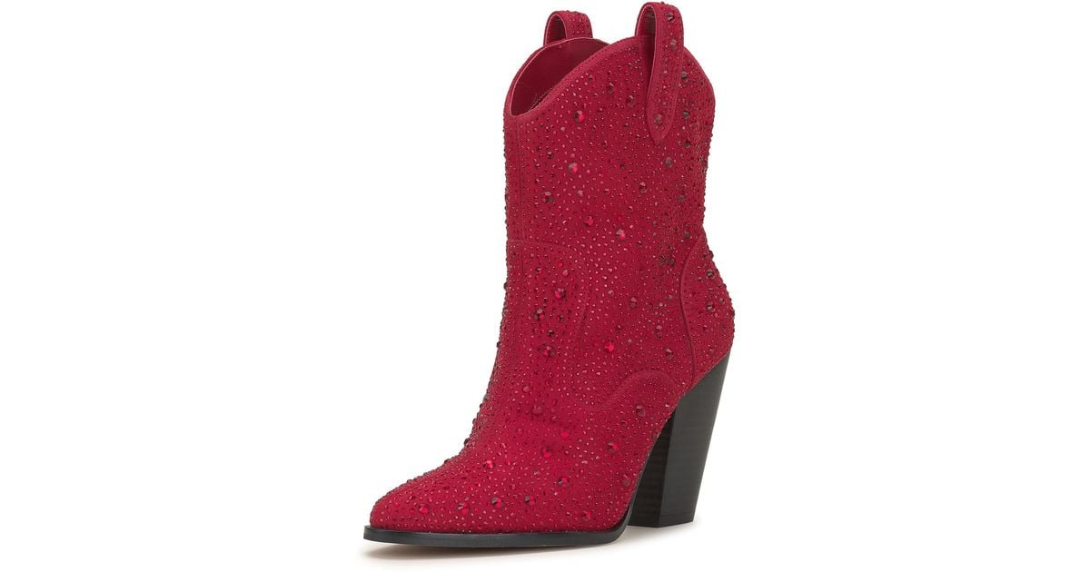 Jessica Simpson Cissely Western Bootie in Red | Lyst