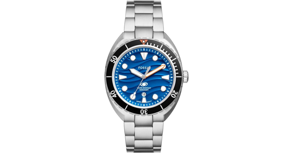 Fossil Breaker Quartz Stainless Steel Three-hand Watch in Metallic for ...