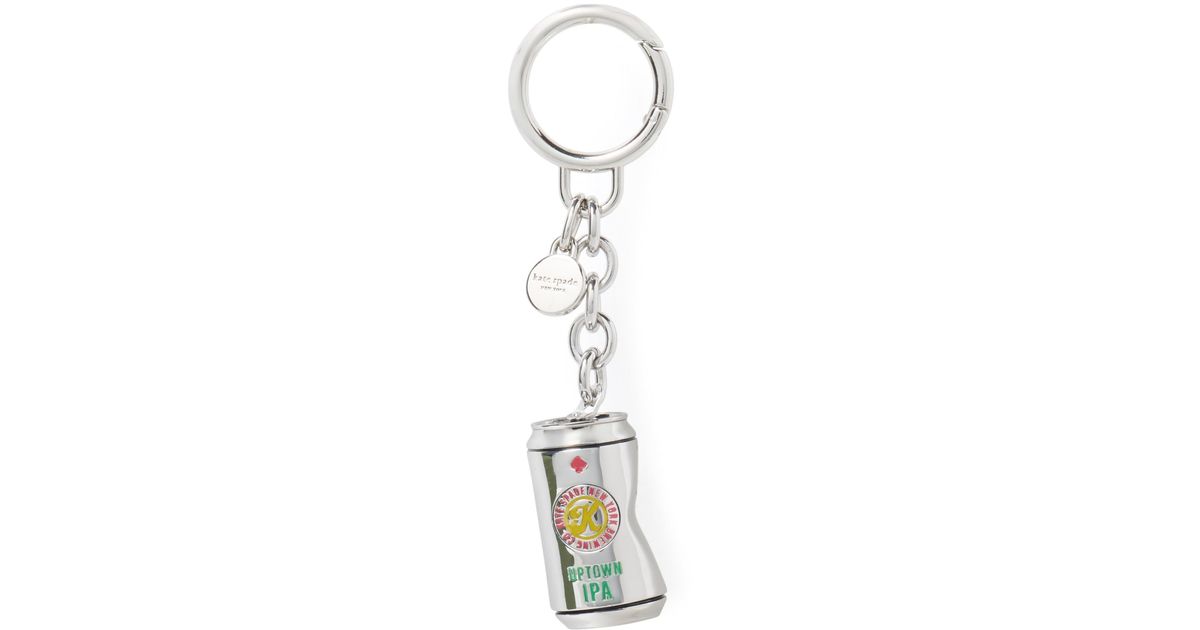 Kate Spade Snack Time Shiny Key Fob in White | Lyst