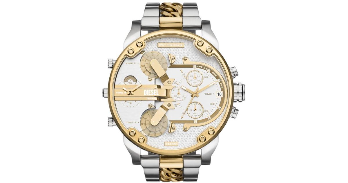 DIESEL Mr. Daddy 2.0 Chronograph Two-tone Stainless Steel Watch in ...