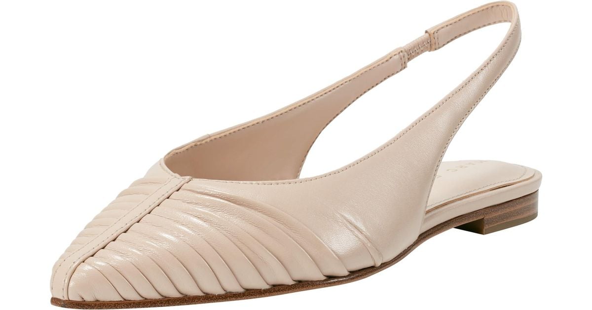 Marc Fisher Dalatee Flat in Natural | Lyst