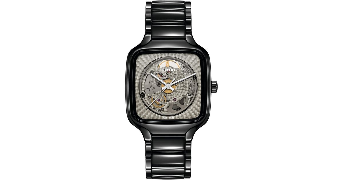 Rado New True Square--swiss Automatic Watch-high-tech Ceramic-sapphire ...