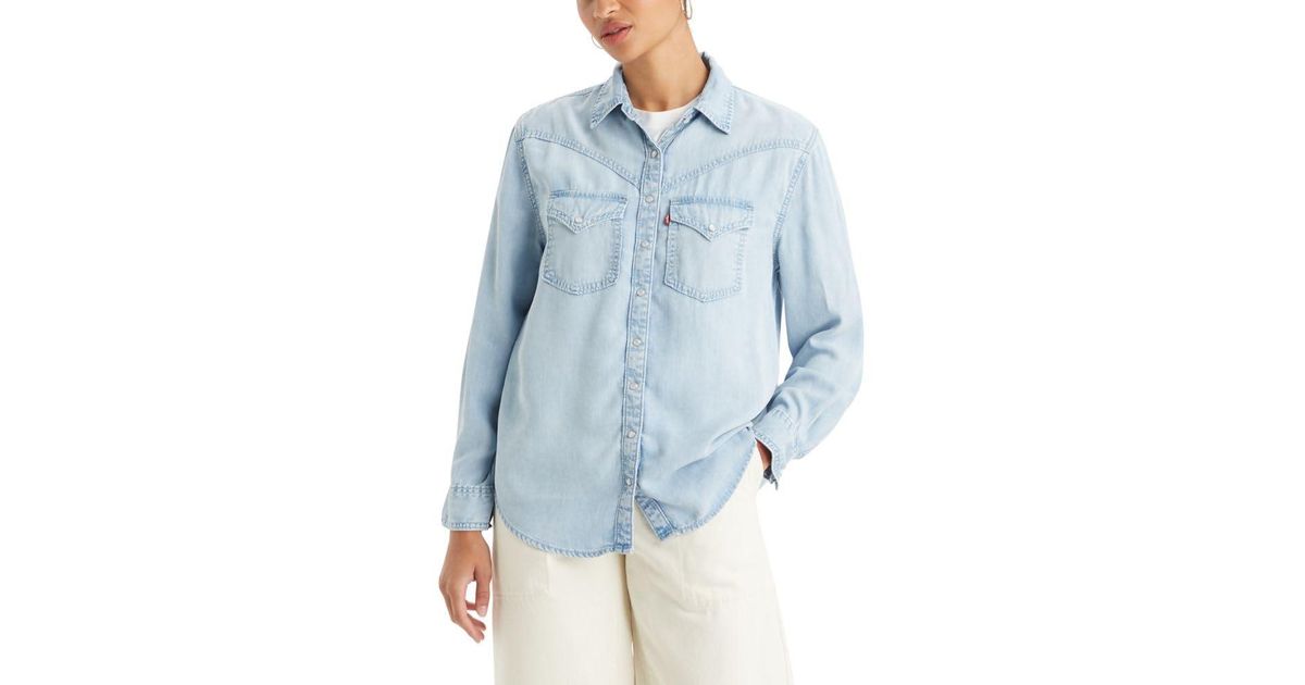 Levi's Sawyer Western Shirt, in Blue | Lyst