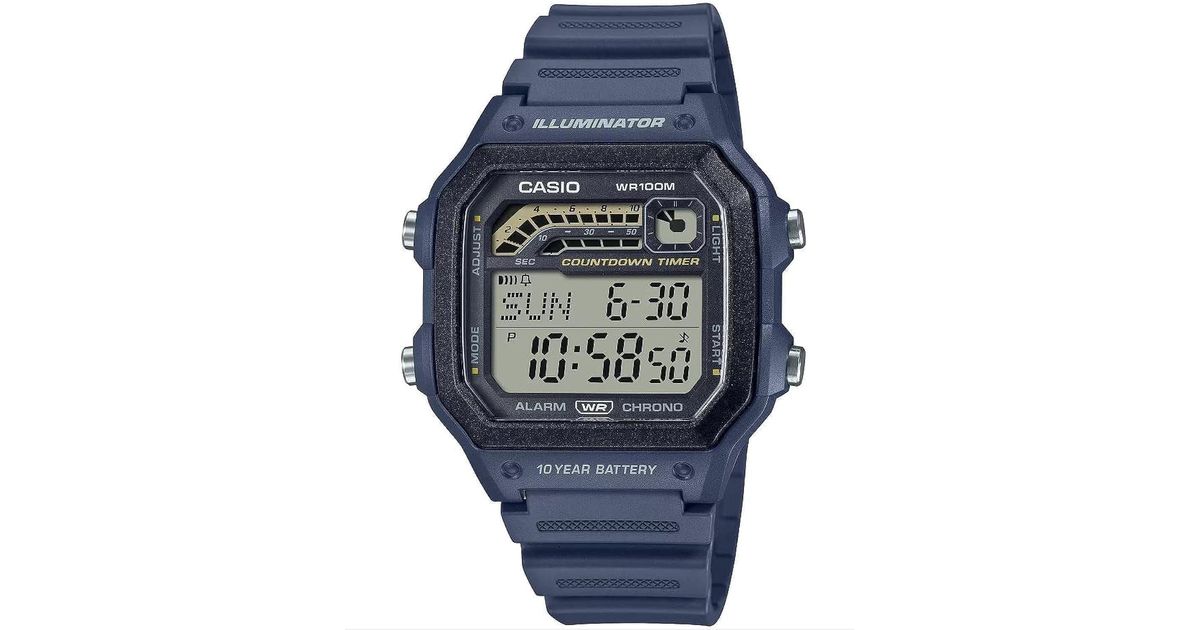 G-Shock Ws1600h Series | 's Watch | Sports Design | Blue | Stopwatch ...