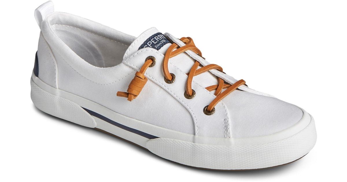 Sperry Top-Sider Ladies Footwear Pier Wave Lace To Toe Sneaker in White ...