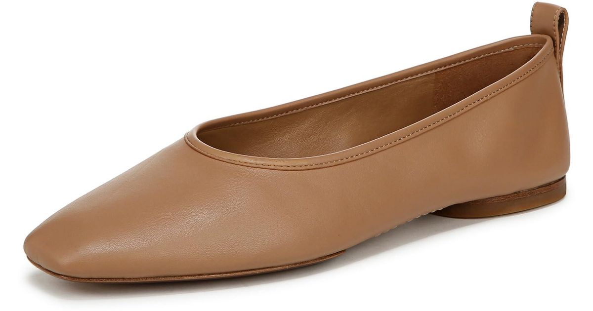 Vince S Vivian Ballet Flat Chai Tan Leather 7.5 M in Brown | Lyst