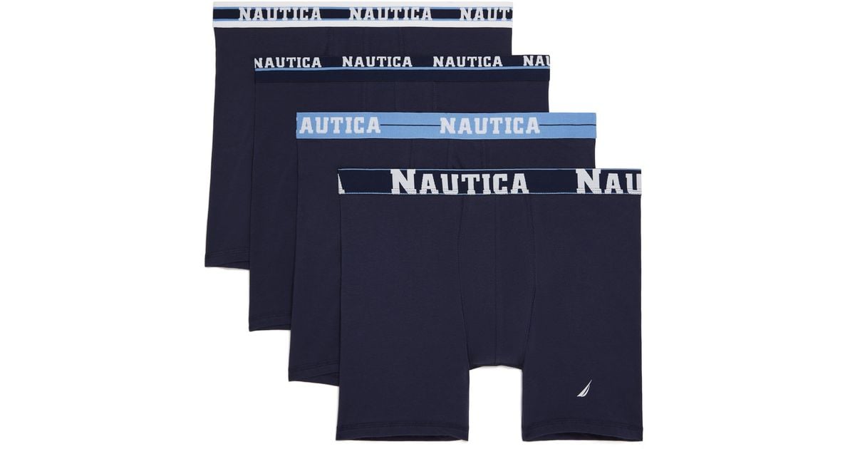Nautica 4 Pack Limited Edition Stretch Boxer Briefs in Blue for Men | Lyst