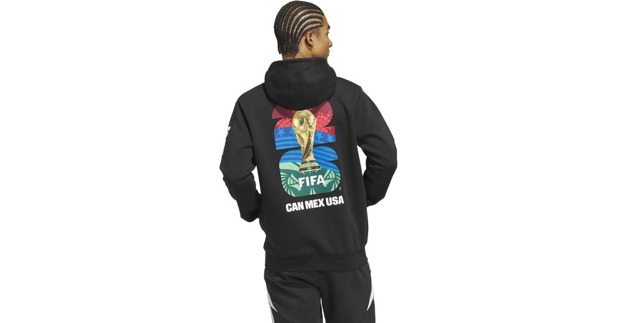 adidas World Cup 26 Official Match Ball Graphic Hoodie in Grey for Men ...