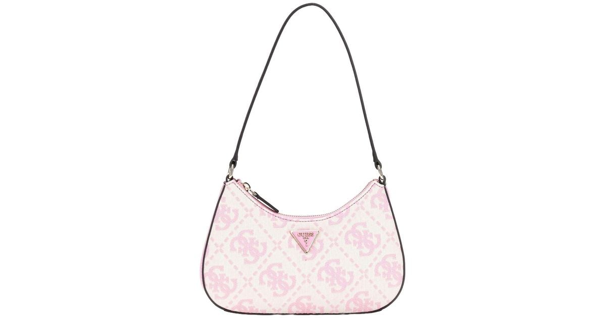 Guess Ruma Mini Top Zip Shoulder Bag in Pink | Lyst