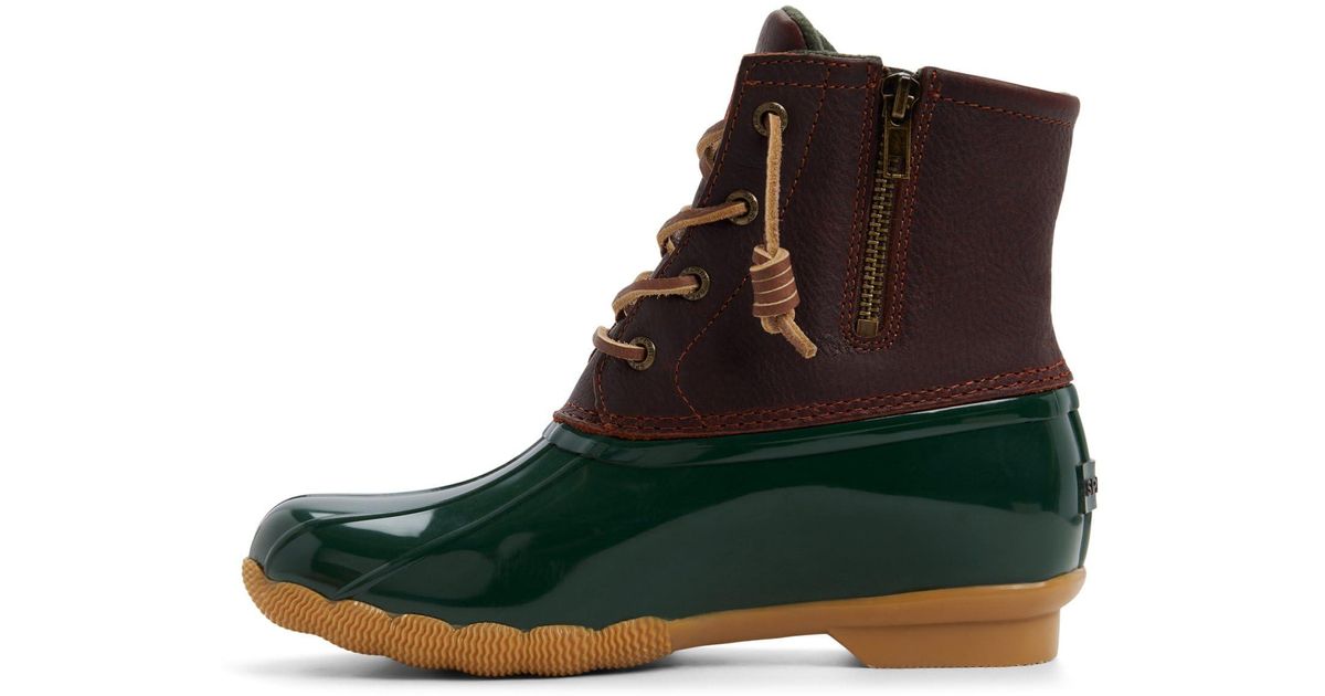 Sperry Top-Sider Saltwater Duck Boot Ankle in Green | Lyst