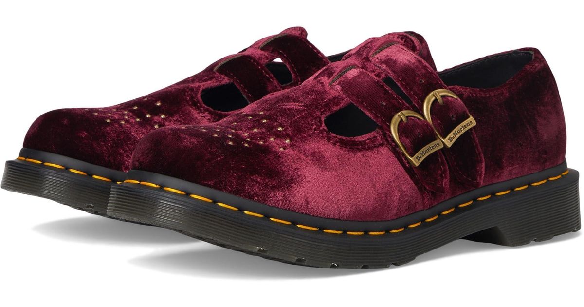 Dr. Martens Vegan 8065 Shoes, Synthetic in Red | Lyst