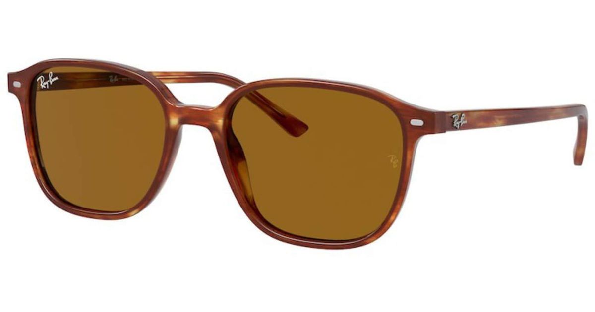 Ray-Ban Rb2193f Leonard Low Bridge Fit Square Sunglasses in Black | Lyst