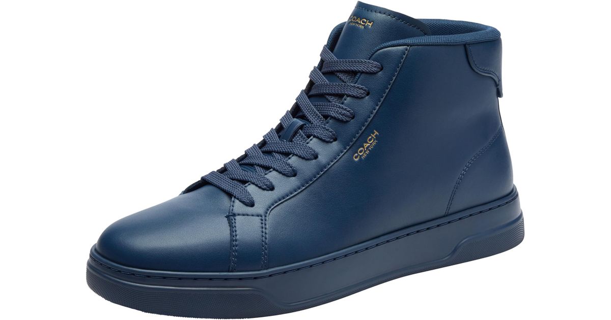 COACH Line High Top Sneaker in Blue for Men | Lyst