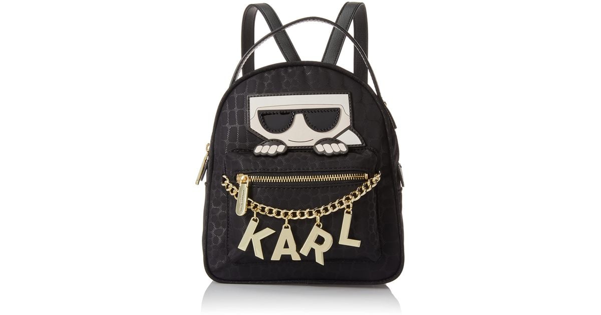 Karl Lagerfeld Paris Small Amour Backpack in Black | Lyst