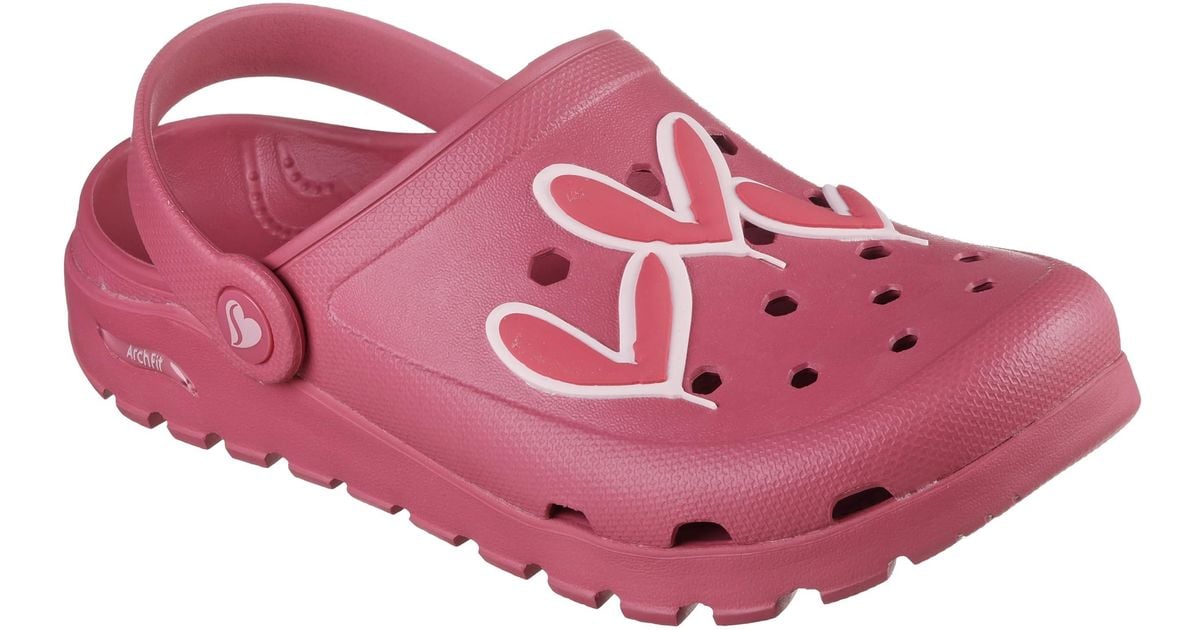 Skechers Foamies Arch Fit Footsteps-love Struck Clog in Pink | Lyst UK