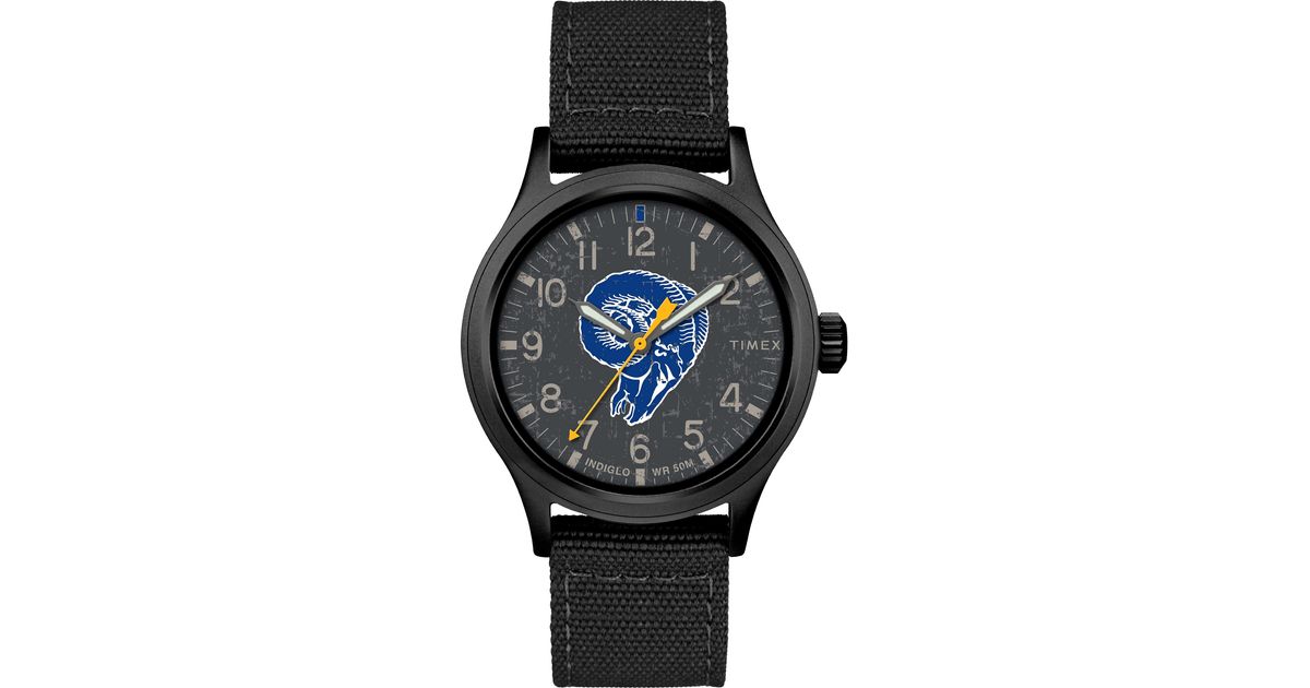 Timex Nfl Scout 40mm Watch – Los Angeles Rams With Black Fabric for Men ...
