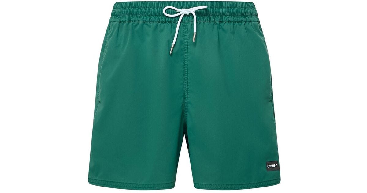 Oakley Robinson Recycled 16" Beachshort Swim Trunks in Green for Men | Lyst
