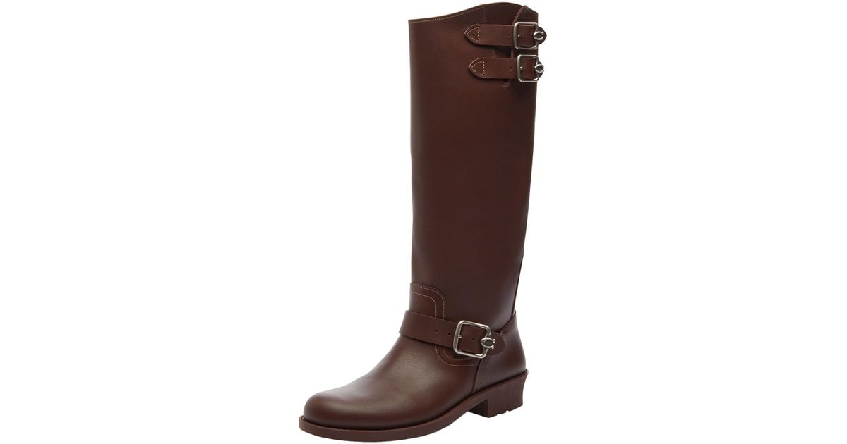 COACH Daria Moto Boot Industrial Shoe in Brown | Lyst