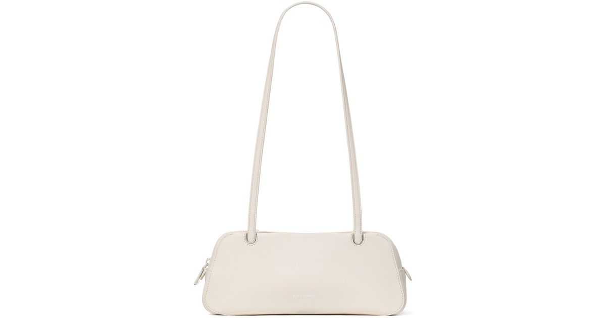 Kate Spade Grace Fine Grain Leather East-west Shoulder in White | Lyst