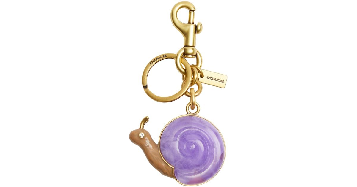 COACH Snail Bag Charm in Purple | Lyst