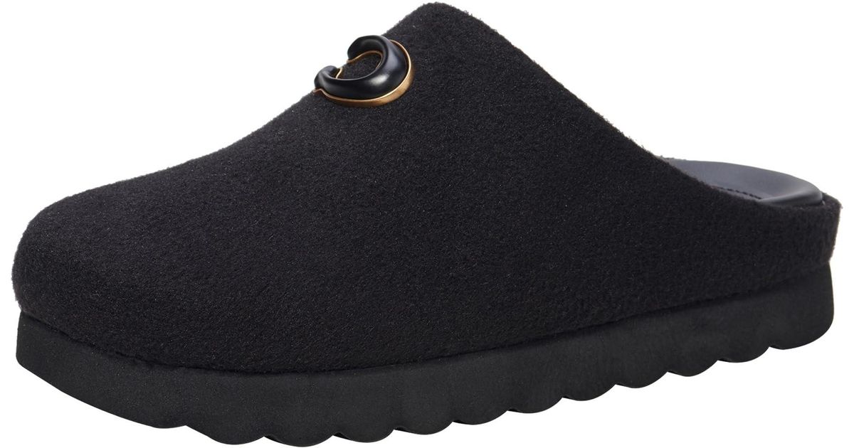 COACH , Hadley Felt Slipper, Black, 5 B | Lyst