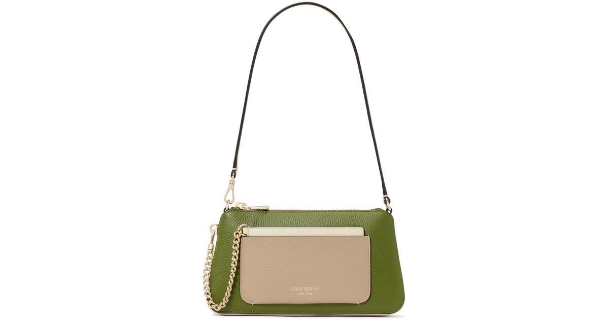 Kate Spade Ava Colorblocked Pebbled Leather 2 In 1 Pochette | Lyst