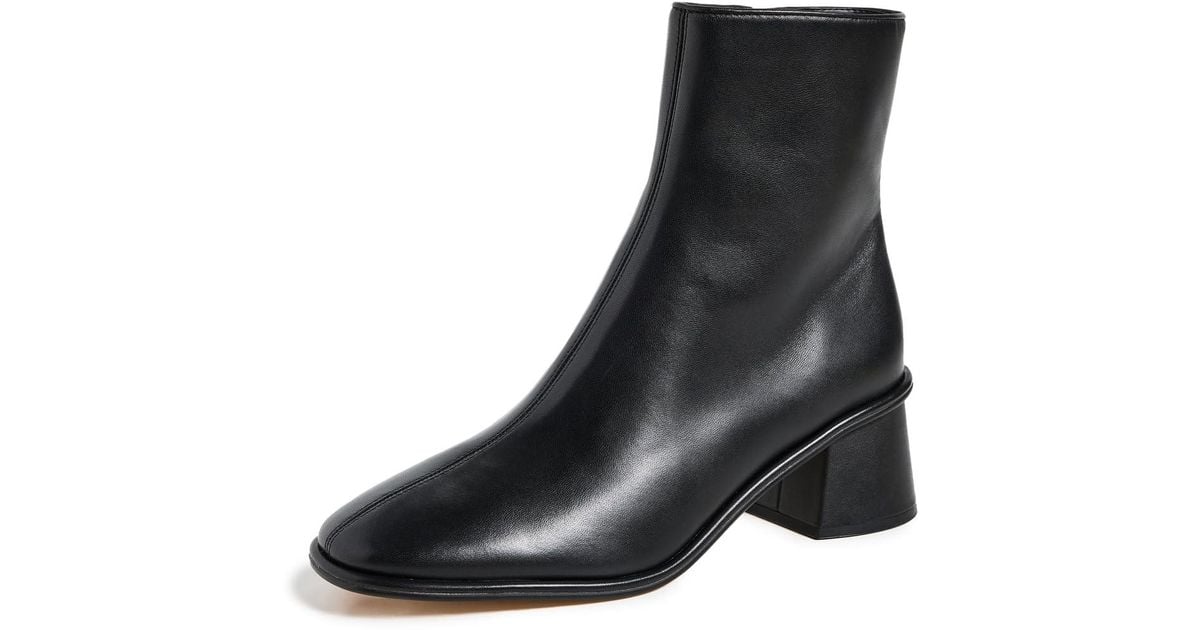 COACH Gigi Leather Bootie Boots, Leather/Rubber in Black | Lyst