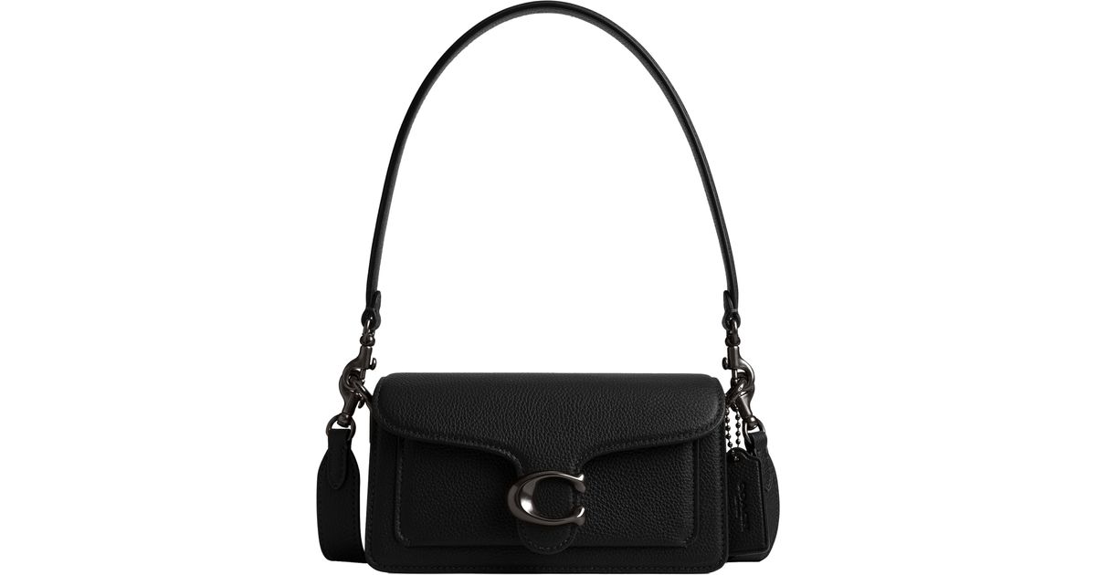 COACH Refined Calf Leather Tabby 12 With Pave C in Black | Lyst