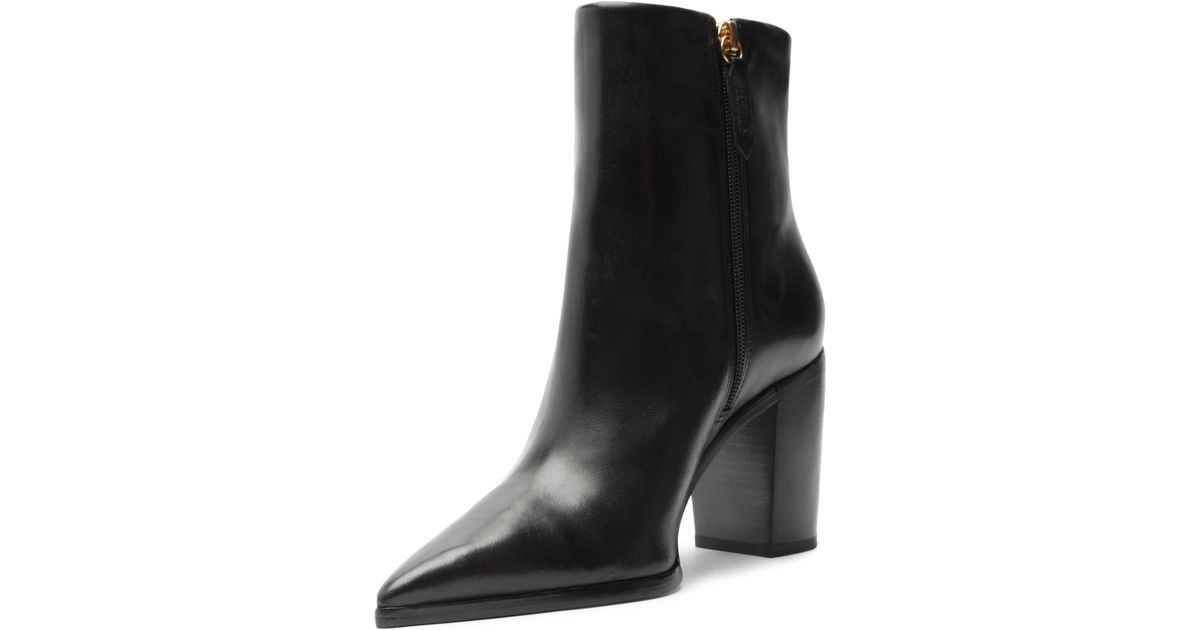 SCHUTZ SHOES Mikki Block Bootie 6.5 / Black/leather | Lyst