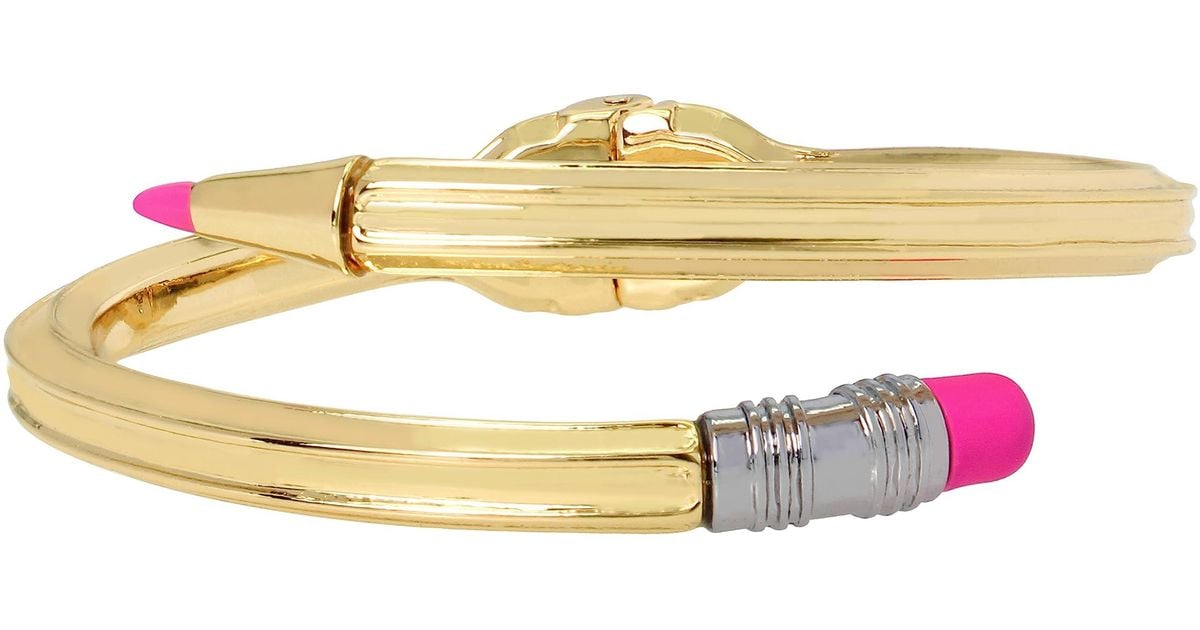 Betsey Johnson Pencil Bangle Bracelet in Metallic | Lyst