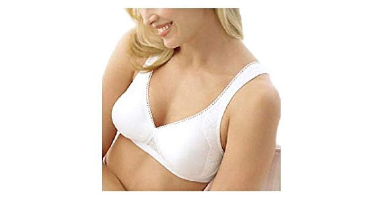 Playtex Cross Your Heart Seamless Side Shaping Soft Cup Bra In White Lyst