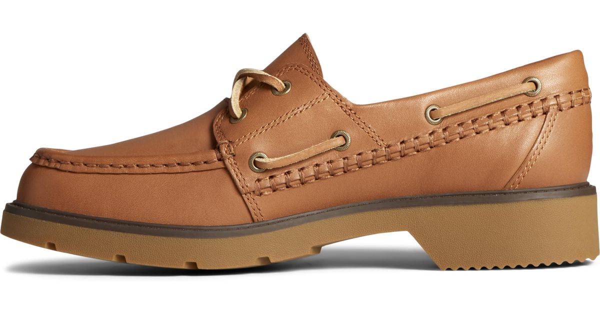 Sperry Top-Sider Ladies Footwear Wells Boat Shoe in Black | Lyst