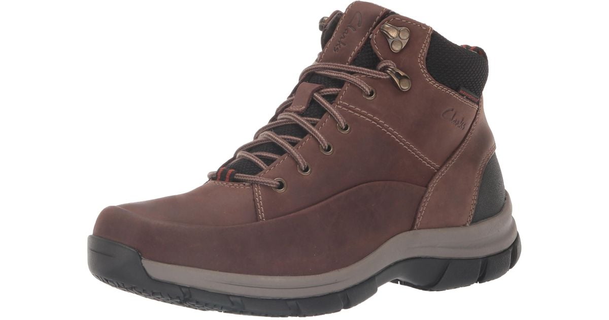 Clarks Walpath Mid Oxford Boot in Brown | Lyst