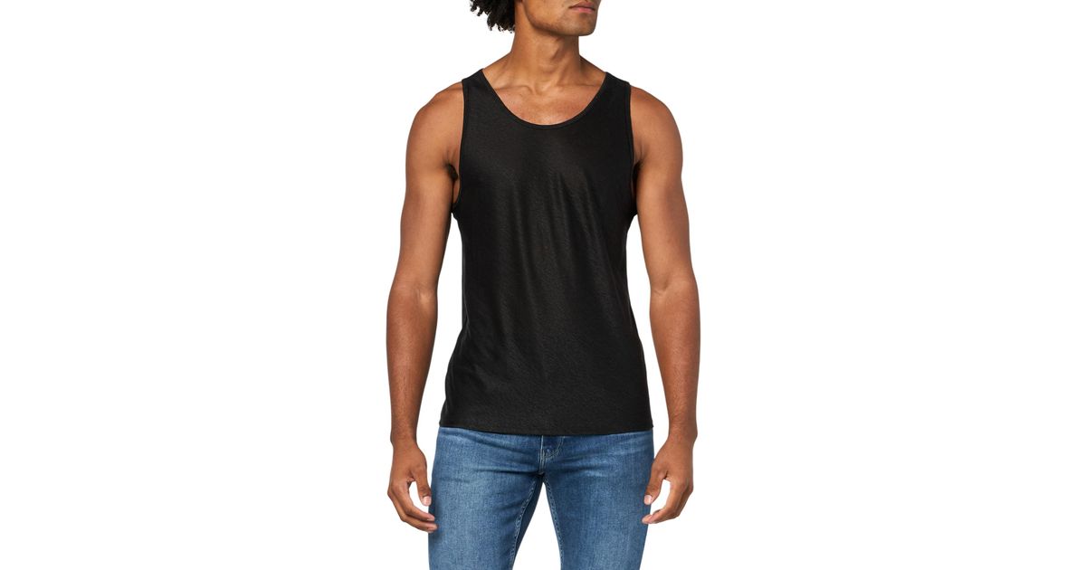 John Varvatos Broome Tank in Black for Men | Lyst
