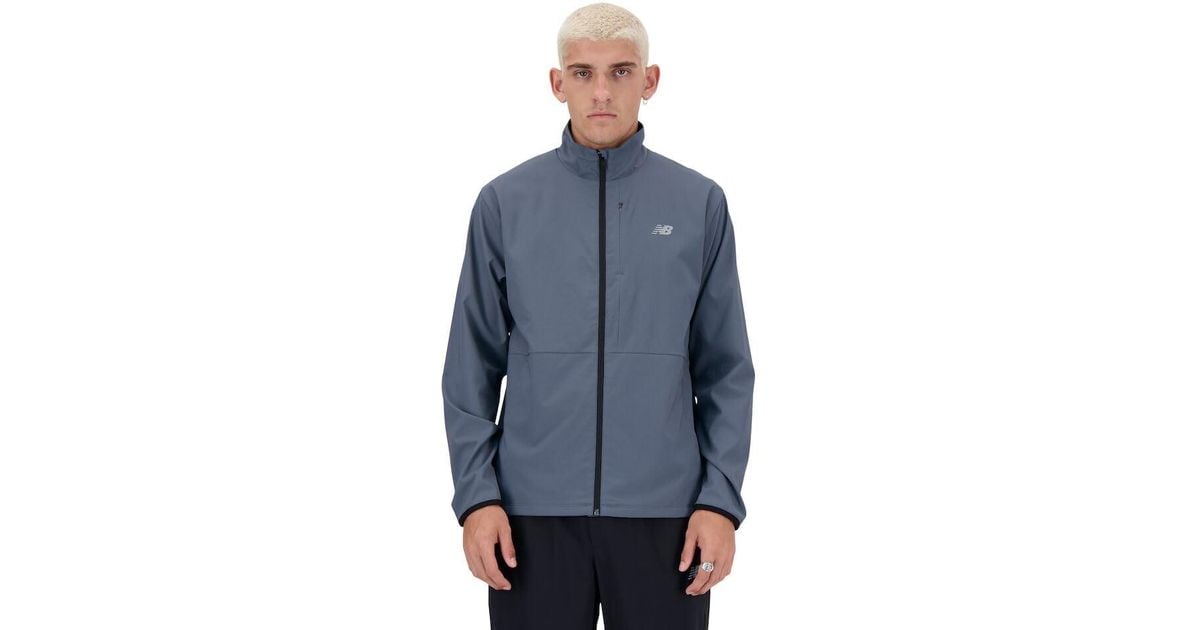 New Balance Athletics Stretch Woven Jacket in Blue for Men | Lyst