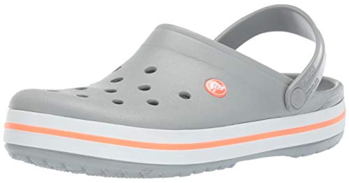 Crocs™ Crocband in Light Grey/Bright Coral (Gray) - Lyst