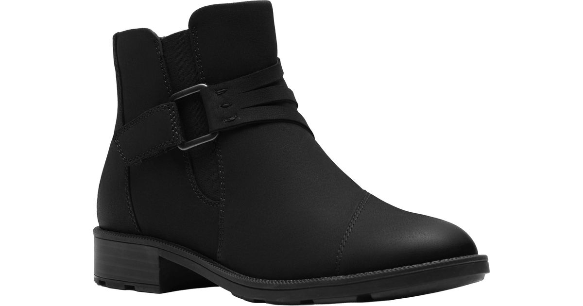 Clarks Adalynn Faye Ankle Boot in Black | Lyst UK