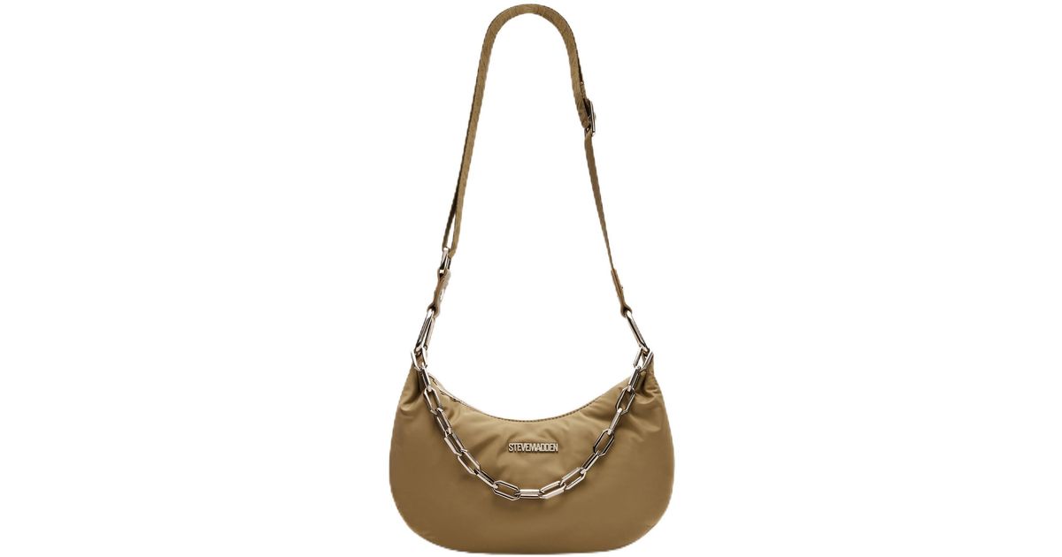 Steve Madden Nylon Moon Shape Bag With Chain in Metallic | Lyst