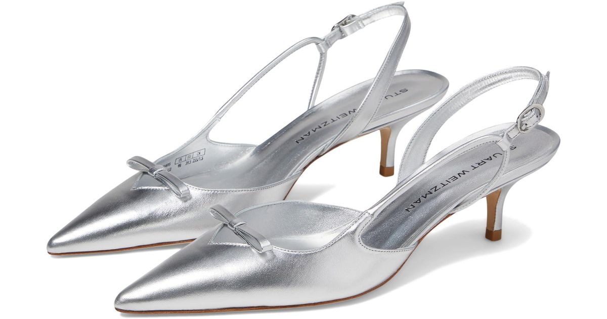 Stuart Weitzman Tully 50 Slingback in Metallic | Lyst