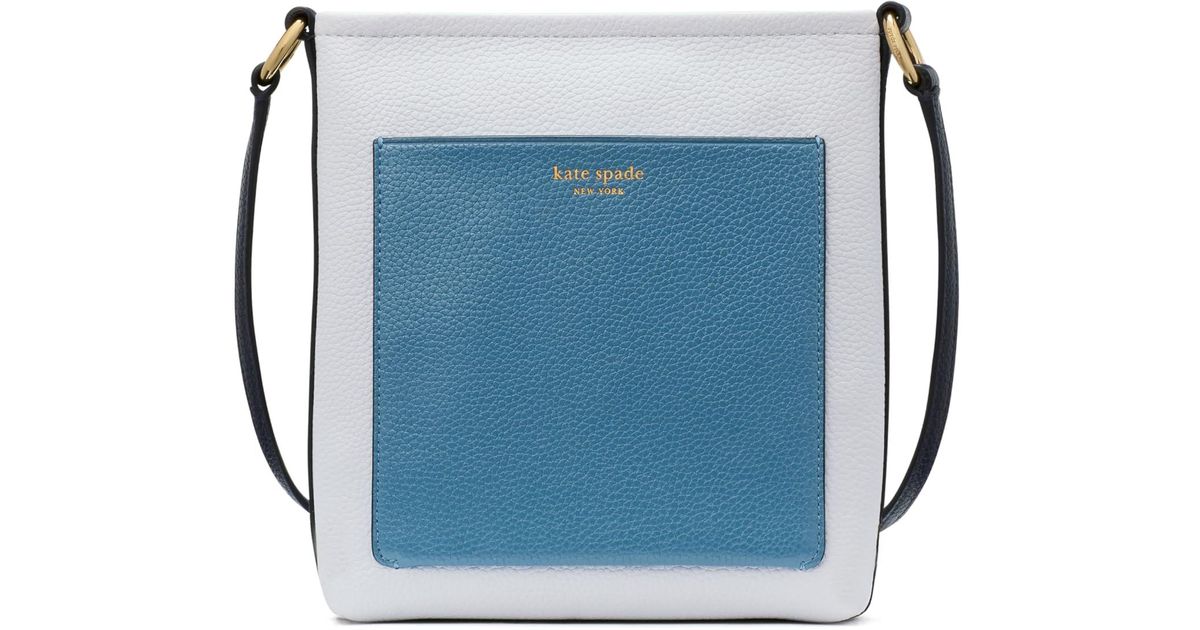 Kate Spade Ava Colorblocked Pebbled Leather Small Swingpack in Blue | Lyst
