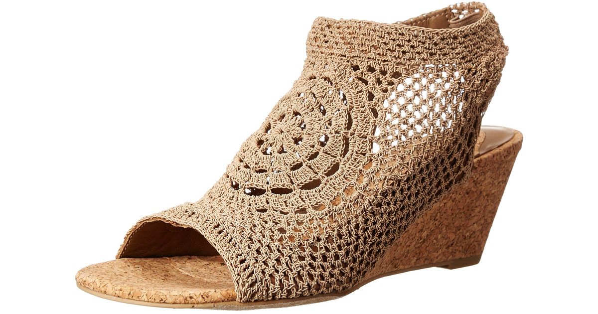 Nina Original Nevaeh Wedge Sandal in Metallic | Lyst