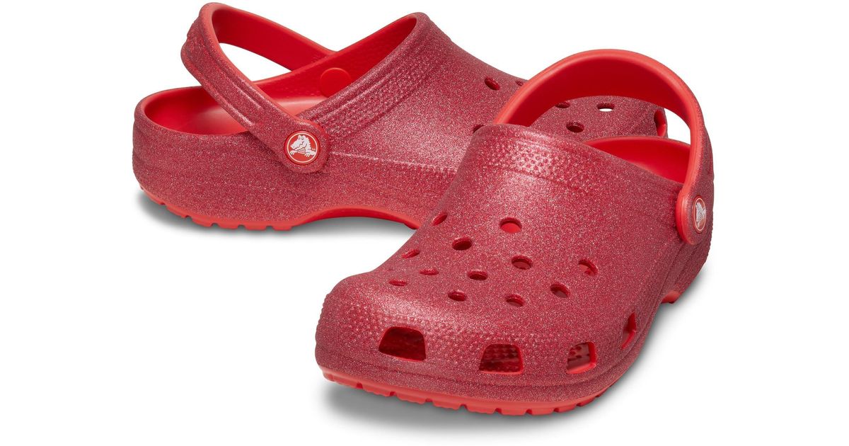 Crocs™ Adult Classic Clog-glitter in Red | Lyst
