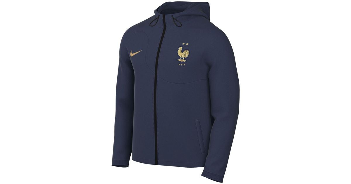 Nike 2022-2023 France Strike S Dri-fit Hooded Jacket in Blue for Men ...